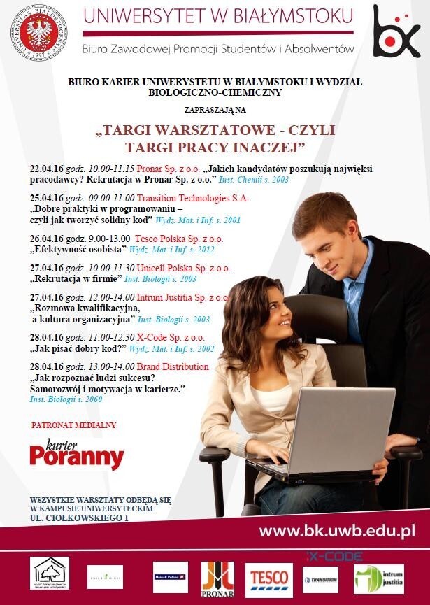 Zapraszamy na "Targi Warsztatowe - czyli Targi Pracy inaczej" / Aktualności / Uniwersytet w ...